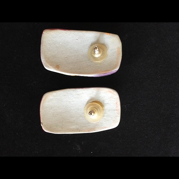 Jewelry | Deep Gem Colored Porcelain Earrings | Poshmark